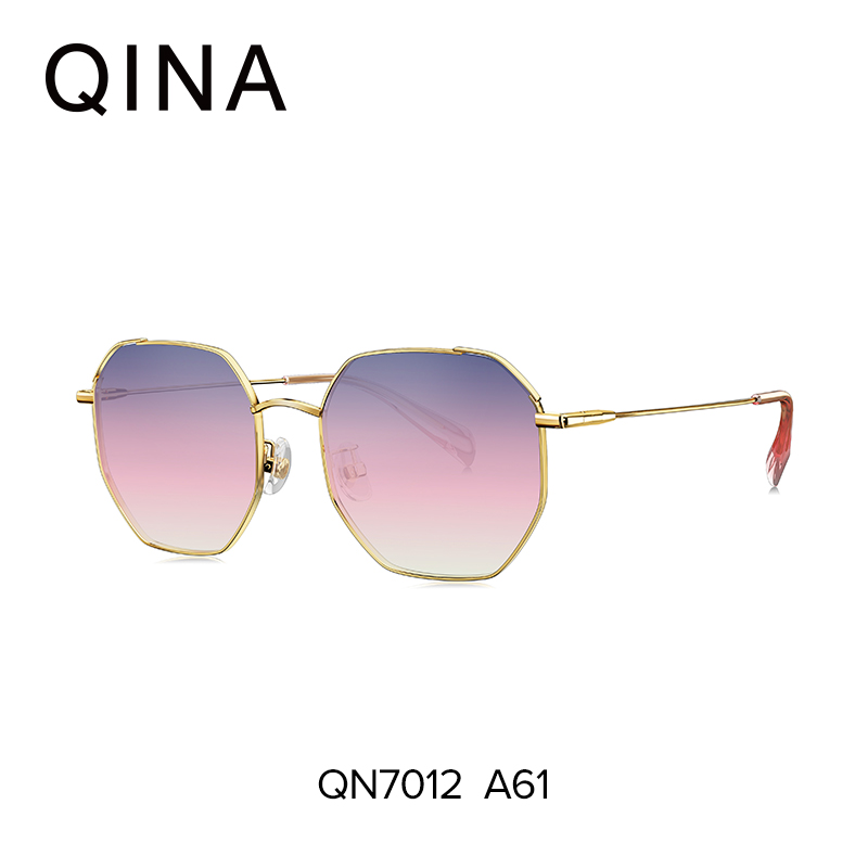 QINA亓那不规则潮流太阳镜女复古简约大框眼镜透色时尚墨镜QN7012_虎窝淘
