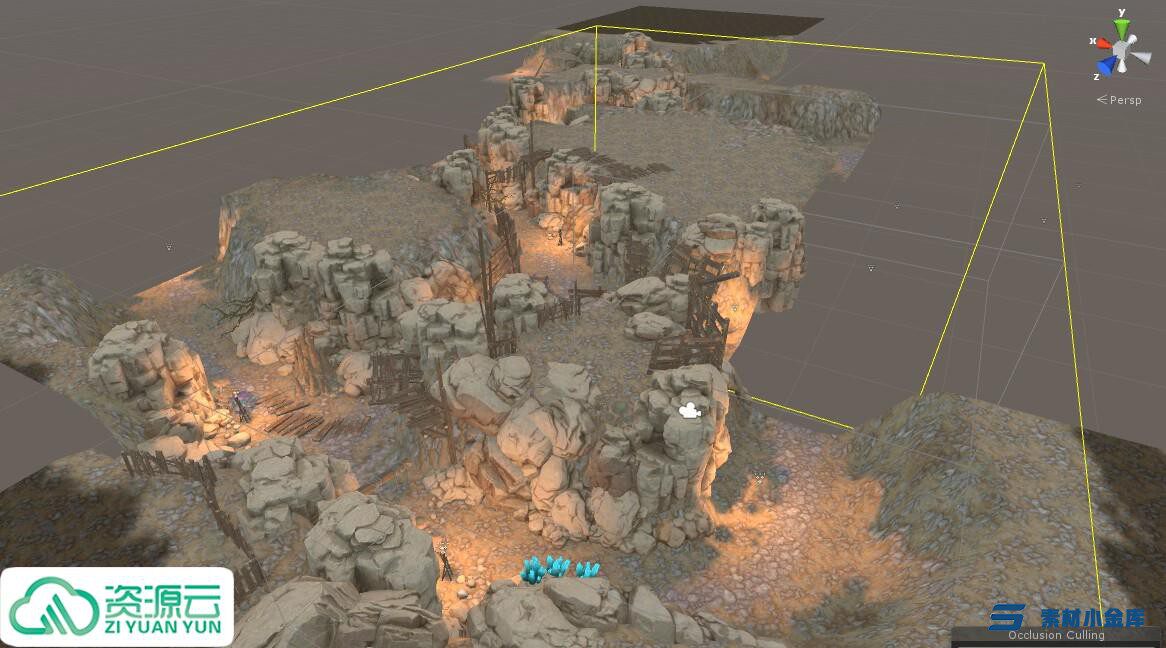 Unity3d欧美写实次时代矿洞的场景 Unity3d场景模型 U3d模型 3D_虎窝淘