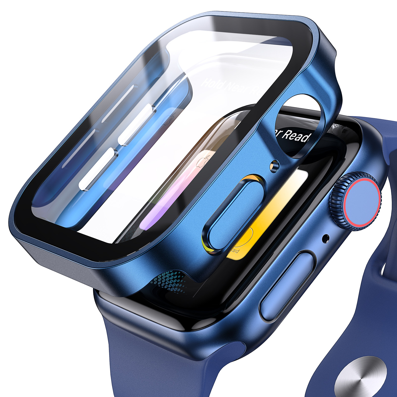 适用applewatch保护套iwatch保护壳苹果手表壳S7壳膜一体S6/5/8se_虎窝淘