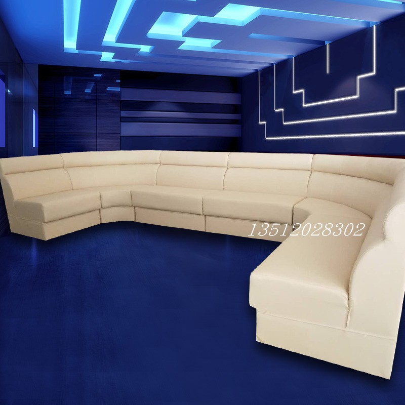 KTV转角沙发组合定制酒吧U型L型轰趴馆会所夜场天津livehouse卡座_虎窝淘