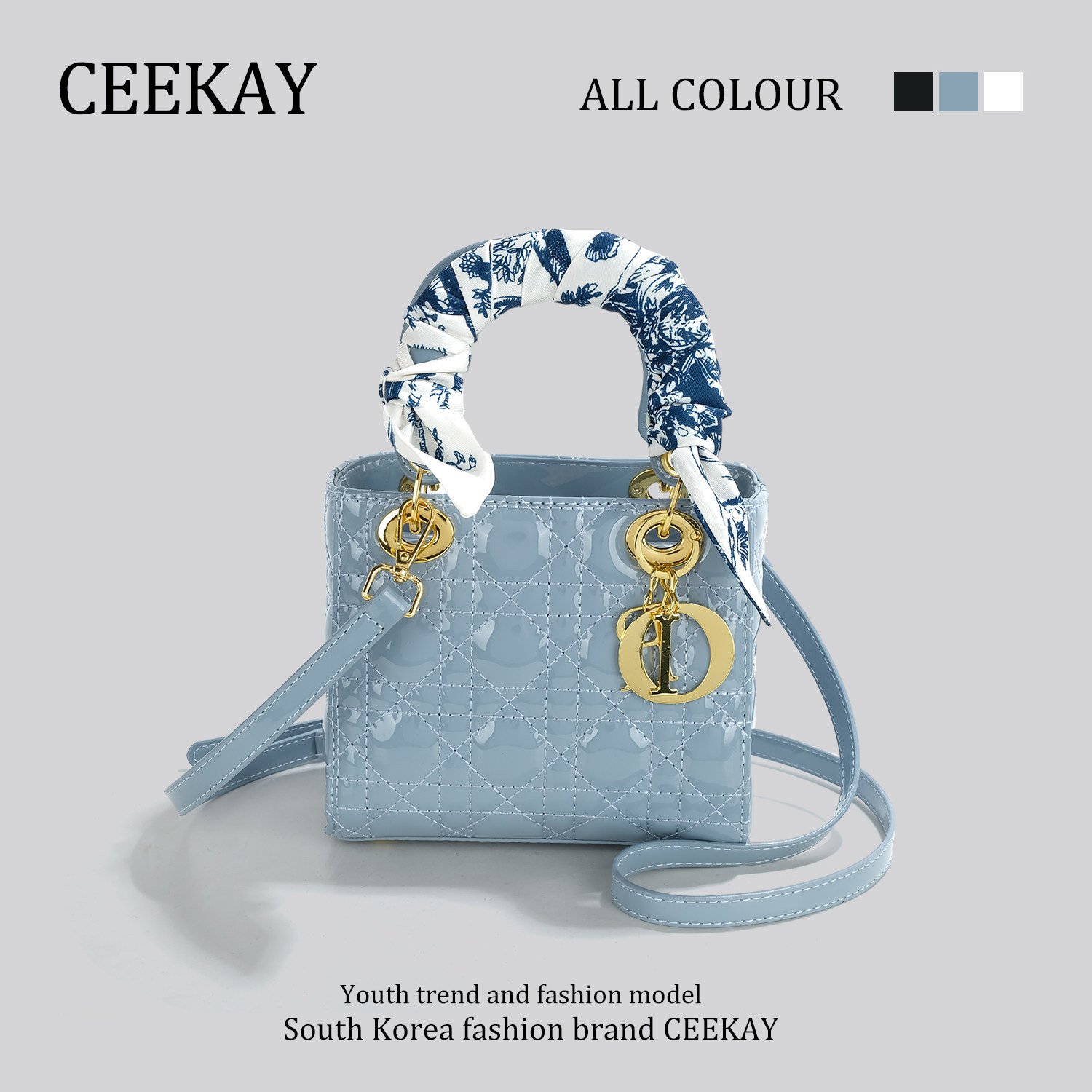 CEEKAY高级质感手提戴妃包小众设计包包女2023新款流行单肩斜挎包_虎窝淘