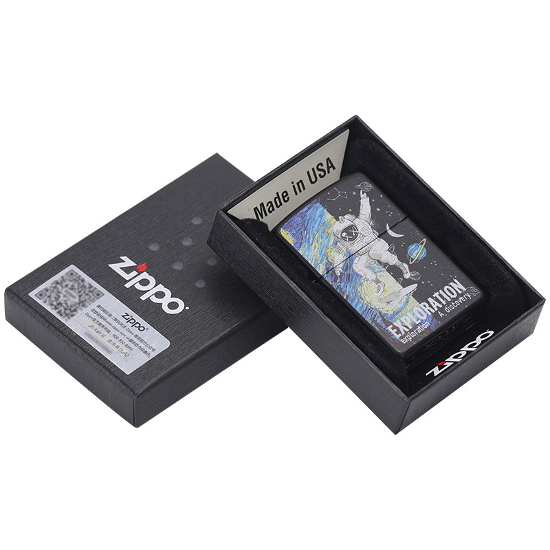 Zippo打火机官方旗舰正版煤油防风宇航员星空探索呐喊太空人礼物_虎窝淘