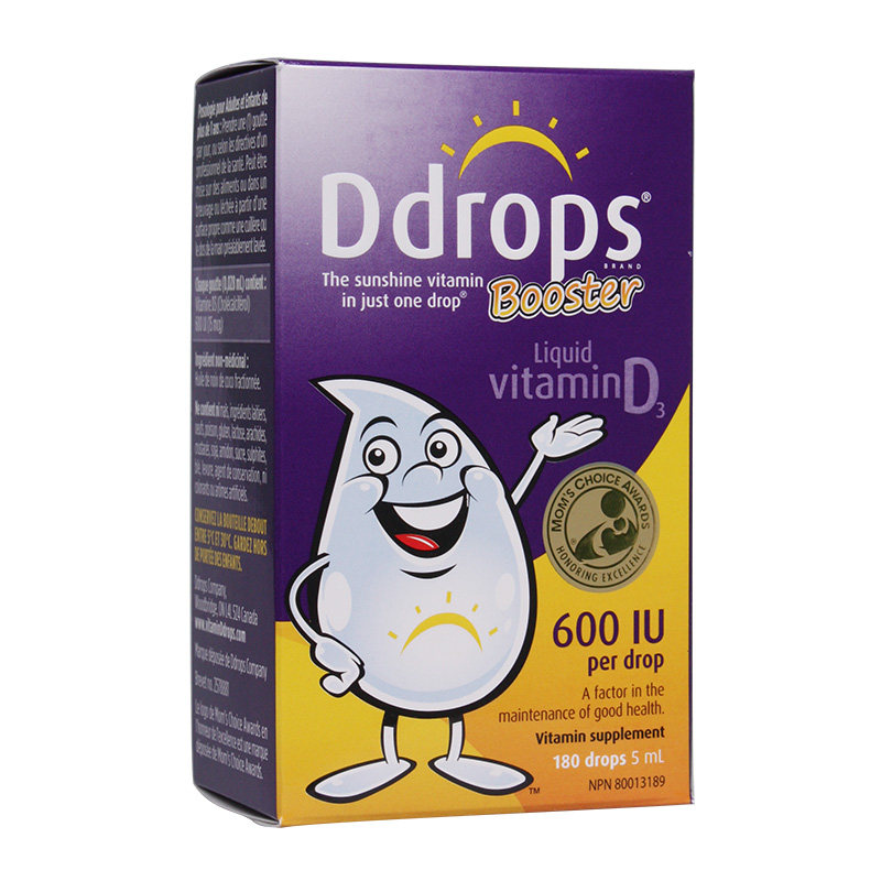 加拿大ddrops维生素d3婴幼儿维他命滴剂宝宝VD补钙600IU维d 180滴_虎窝淘
