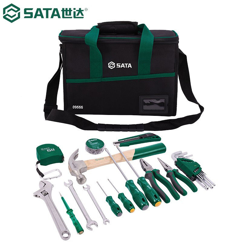 世达SATA工具套装23件家用便携式安装维修组合手动工具包09555_虎窝淘