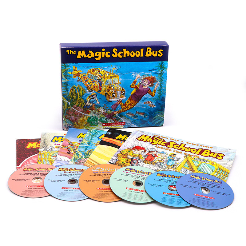The magic school bus神奇校车 6册盒装附正版6CD英文原版绘本 On the OceanFloor海底探秘 6-12岁儿童 ...