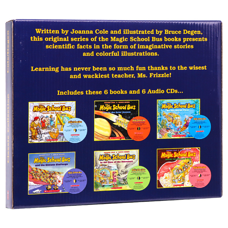 The magic school bus神奇校车 6册盒装附正版6CD英文原版绘本 On the OceanFloor海底探秘 6-12岁儿童 ...