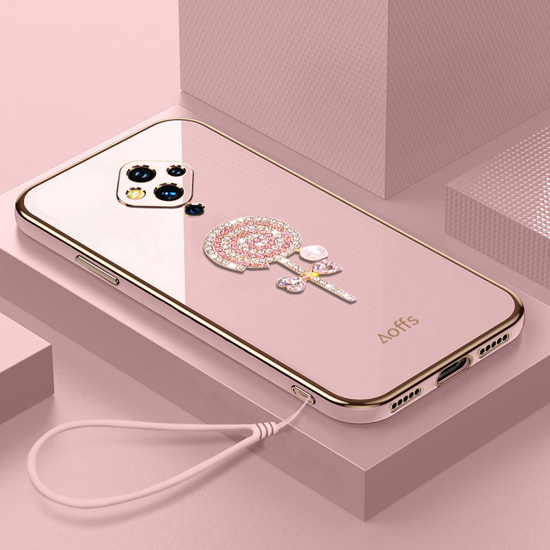 VIVOS5手机壳VIVO S5镜头全包软套V1932A手绳保护防摔vivo5s个性棒棒糖viovs5奢华水钻vovis5少女新款_虎窝淘