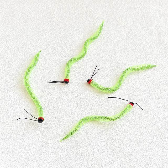 Cat toy DIY green bug caterpillar deformable cat funny stick to play by ...