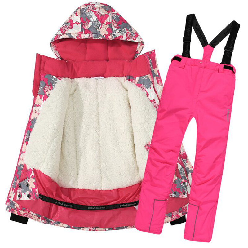 phibee菲比小象冬儿童滑雪服套装男童女童加厚防水单双板亲子装_虎窝淘