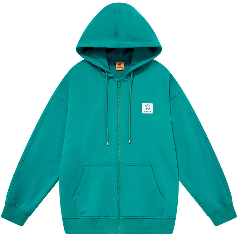 BEASTER经典时尚撞色绣标夹克运动街头长袖简约印花休闲外套男_虎窝淘