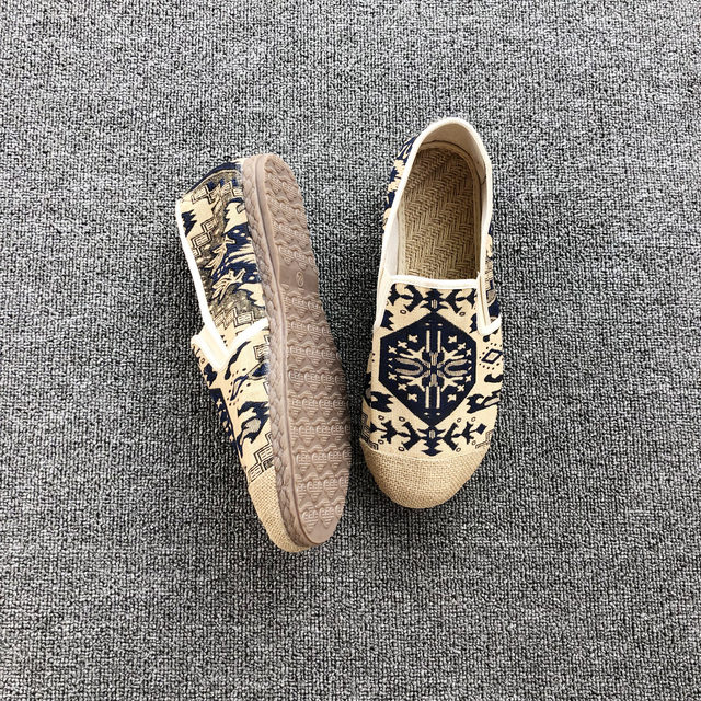 Lijiang Chinese Style Straw Linen Shoes Canvas Shoes Breathable Men's ...