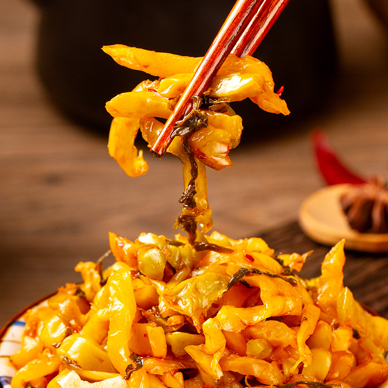 乌江涪陵红油开味榨菜300g*2瓶装罐装口口脆咸菜下饭菜早餐腌制_虎窝淘