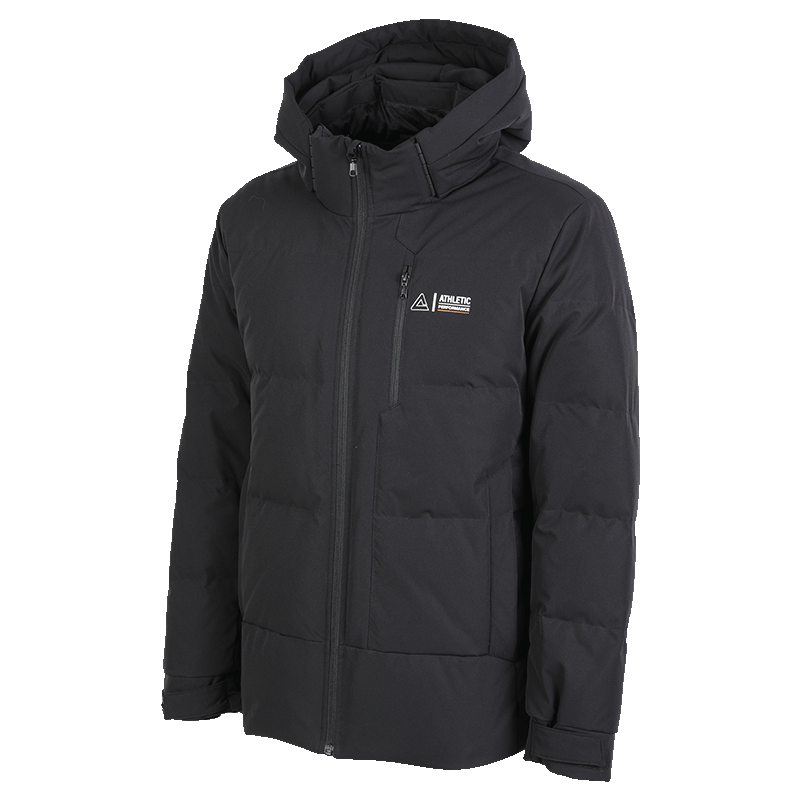 匹克男中厚羽绒服2021冬季新款男黑色保暖外套时尚厚外套F514005_虎窝淘