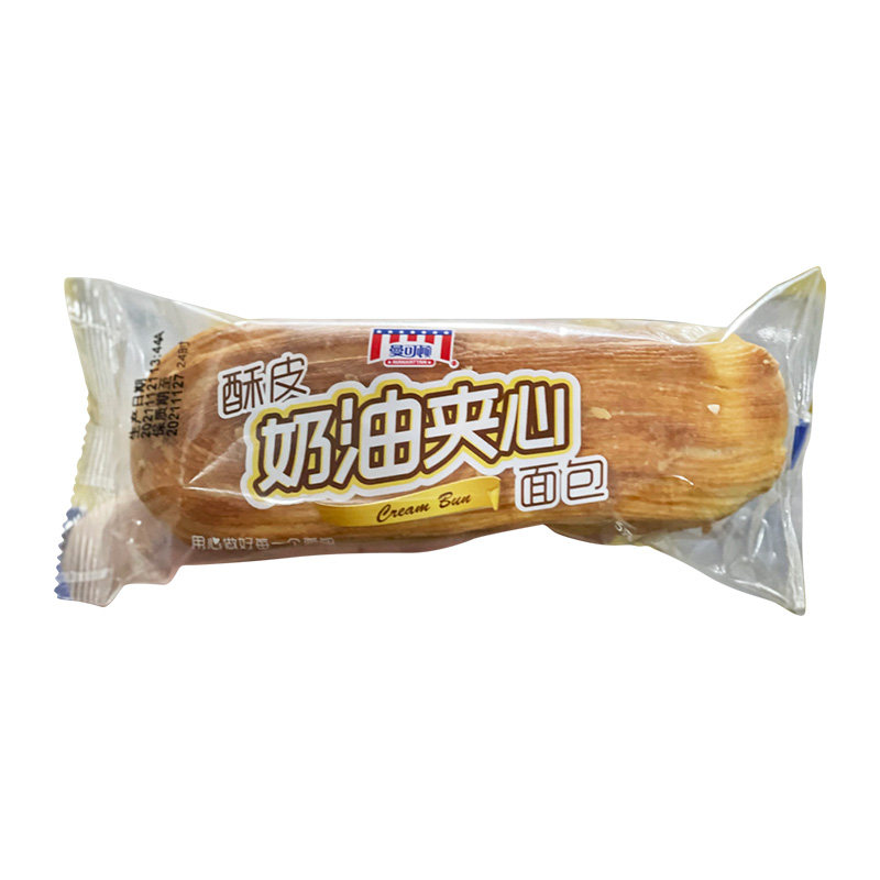 Mankattan曼可顿酥皮奶油夹心面包75g代餐早餐零食品饱腹点心糕点_虎窝淘