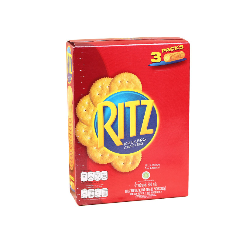 印尼进口卡夫RITZ乐之咸味薄片饼干下午茶休闲零食小圆饼300g_虎窝淘