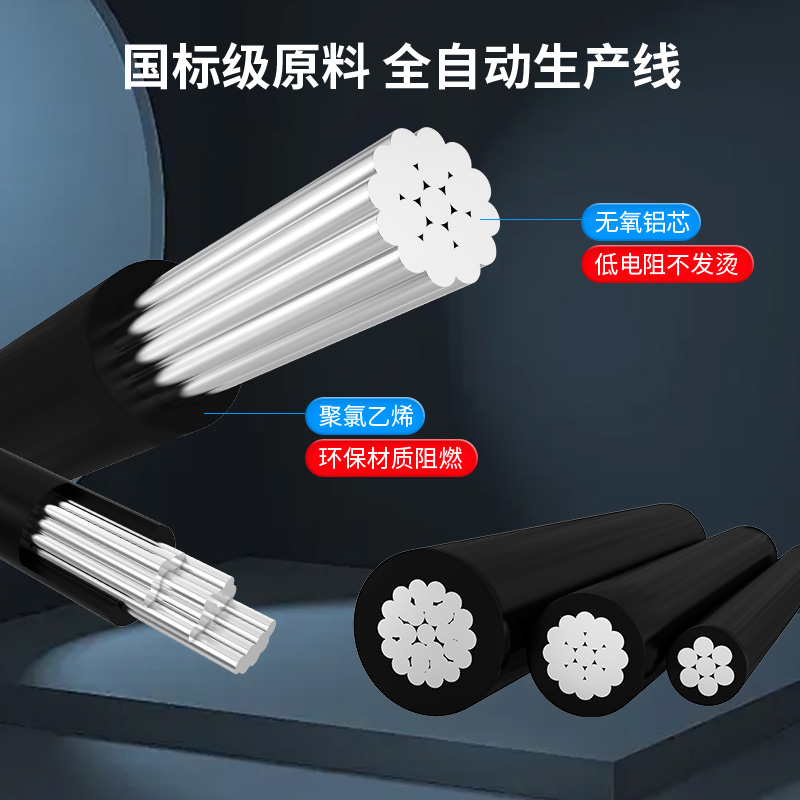 室外单芯阻燃国标平方绝缘低压JKLYJ架空1kv单芯线