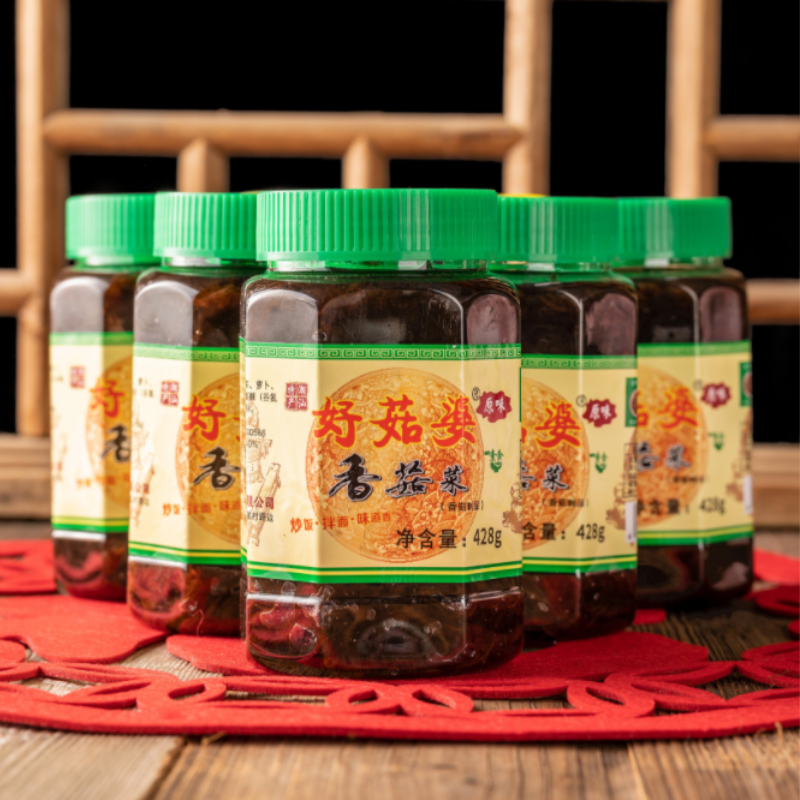 好菇婆香菇菜428g大瓶装小菜下饭菜早餐配菜咸菜开胃菜酱菜_虎窝淘