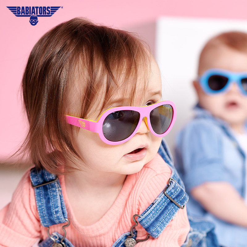 美国品牌babiators儿童太阳眼镜飞行员男女童宝宝婴幼儿墨镜圆脸_虎窝淘