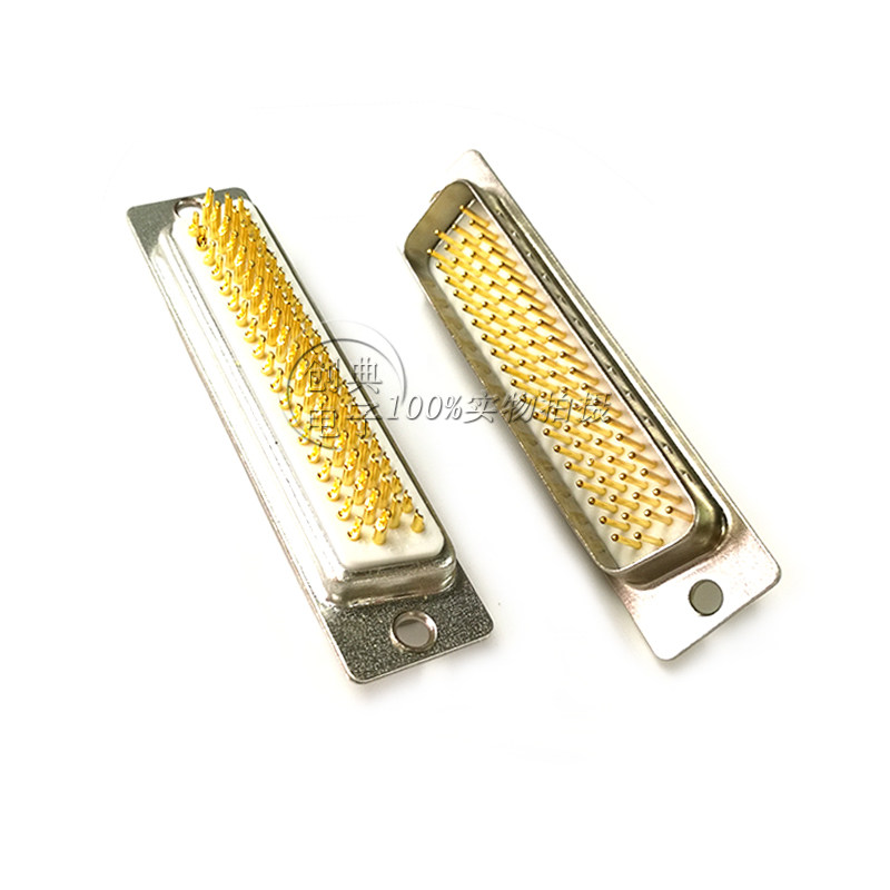 DB78公头焊线式光孔RS232串口插座D-SUB插头78孔实芯车针HDB78公_虎窝淘