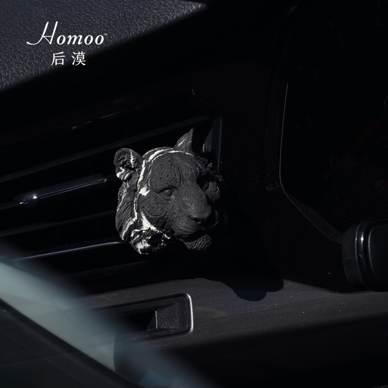 Homoo个性车饰黑色系老虎车载香薰扩香石男生新车装饰生日创意礼_虎窝淘