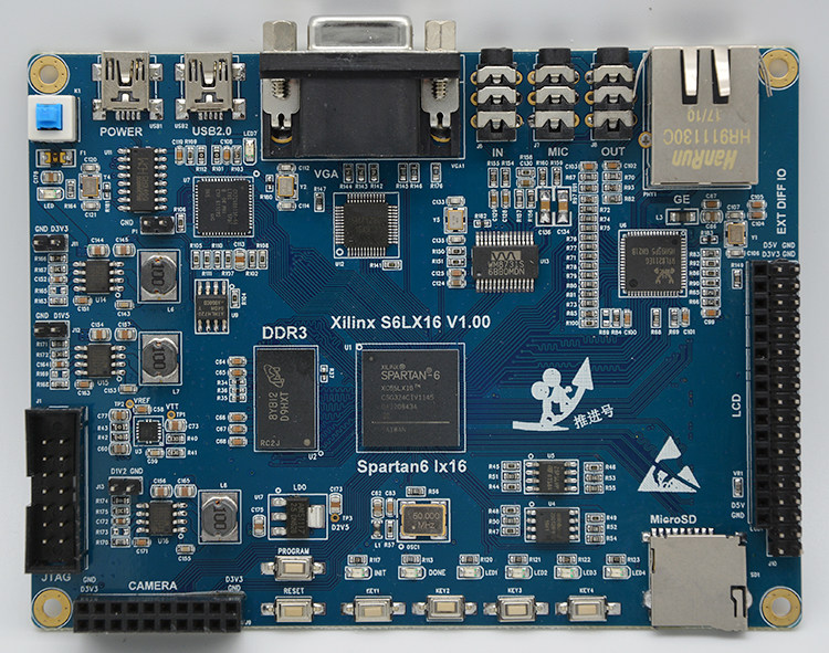 Xilinx Spartan6 LX16 DDR3 FPGA开发板学习板 VGA千兆网 USB2.0_虎窝淘