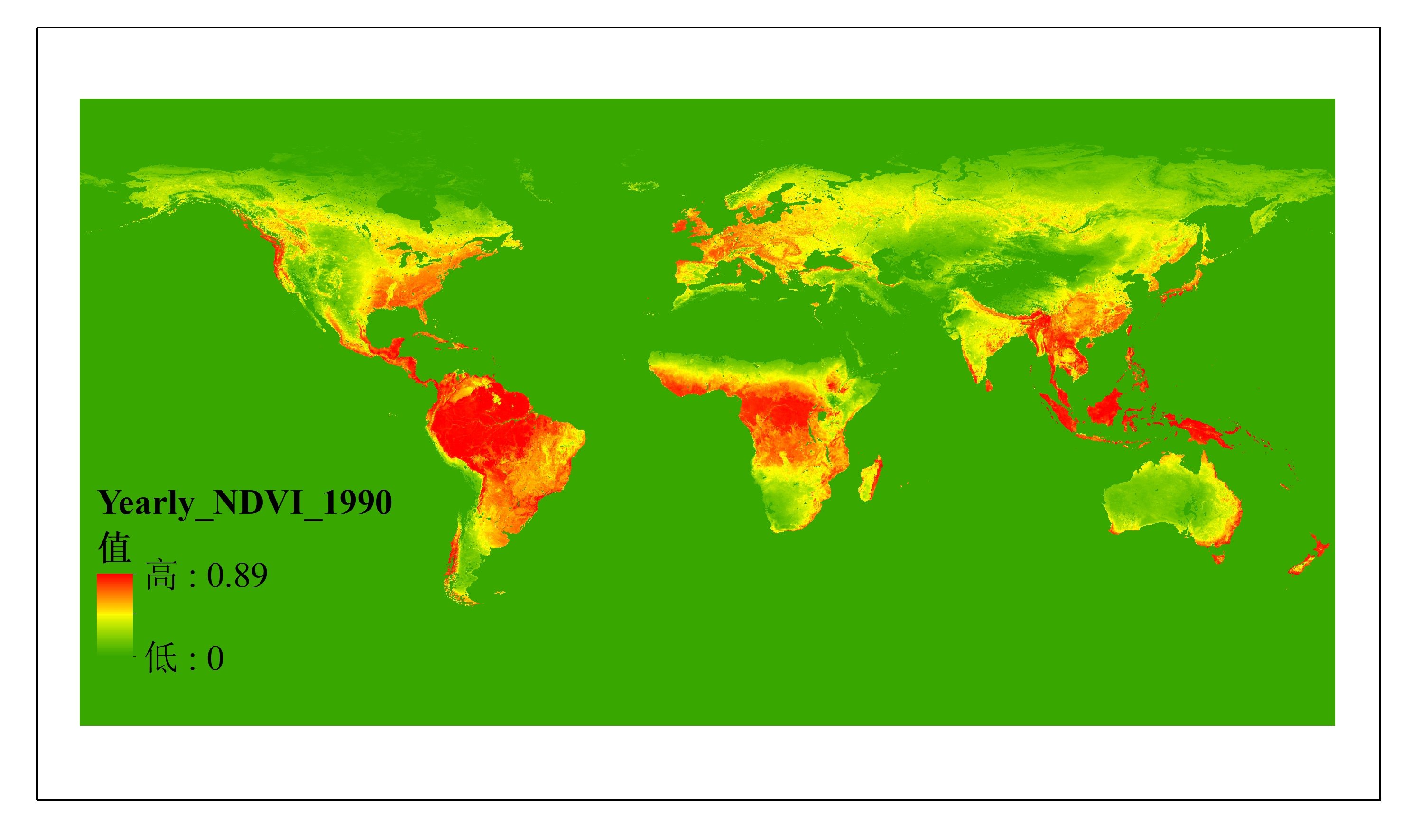 全球/全国1982-2022年归一化植被指数ndvi_虎窝淘