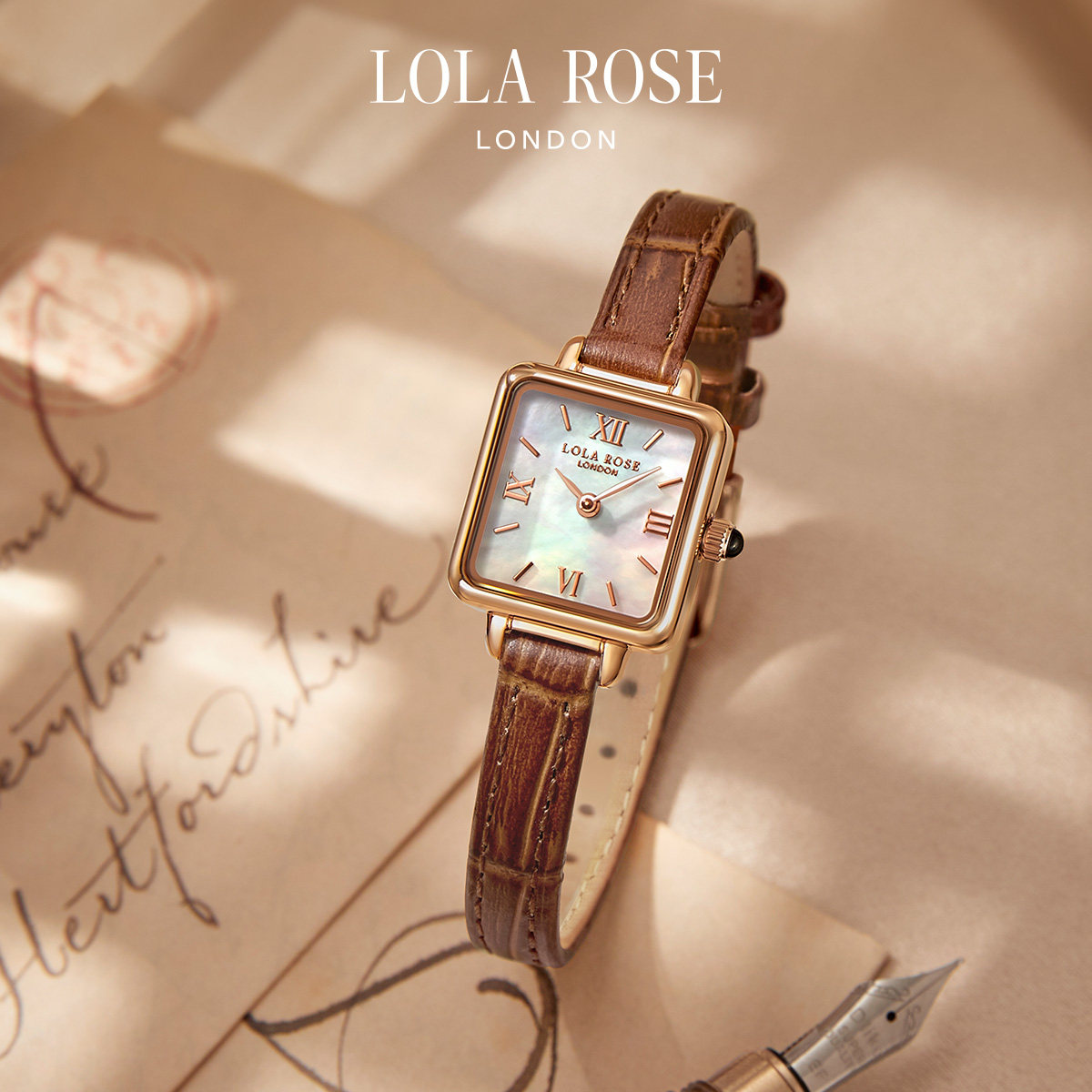 Lola Rose罗拉玫瑰小棕表复古气质女士手表女款生日礼物_虎窝淘