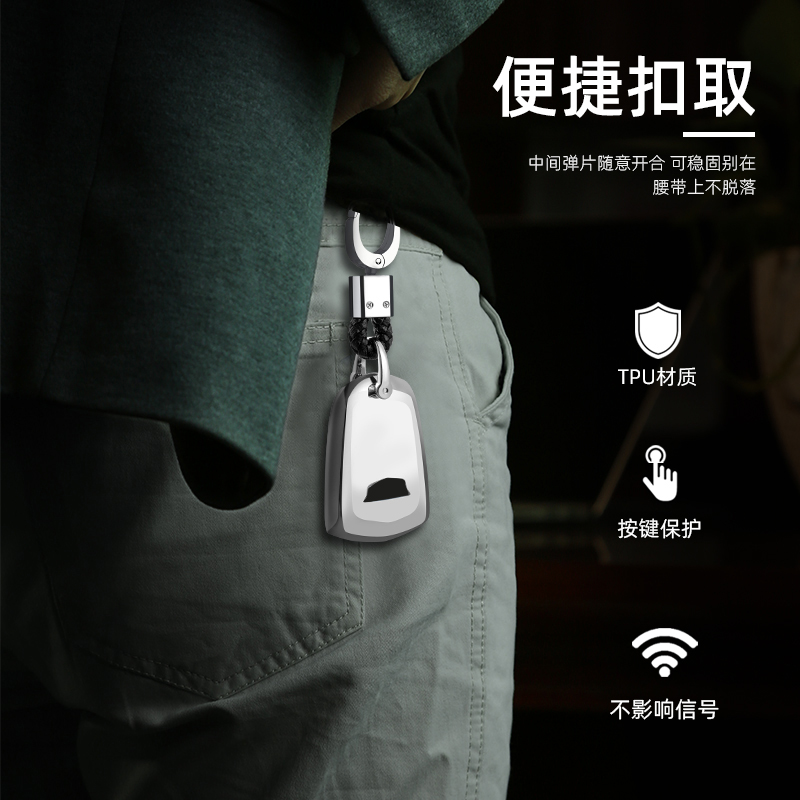 适用凯迪拉克钥匙包ATSL XTS CT6 XT4/5/6钥匙扣车钥匙套壳女高档_虎窝淘