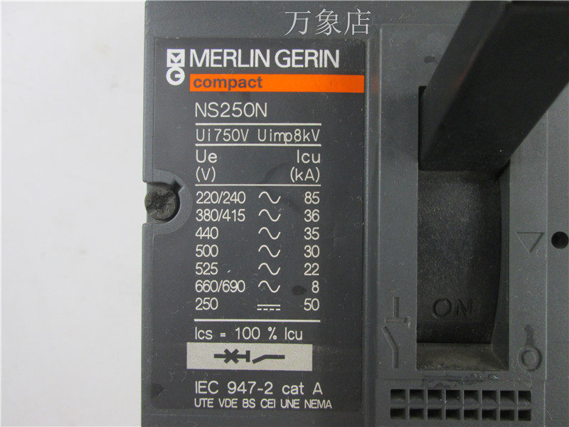 拆机MERLIN GERIN塑壳断路器NS250N 3P 250A空气开关功能好实拍_虎窝淘