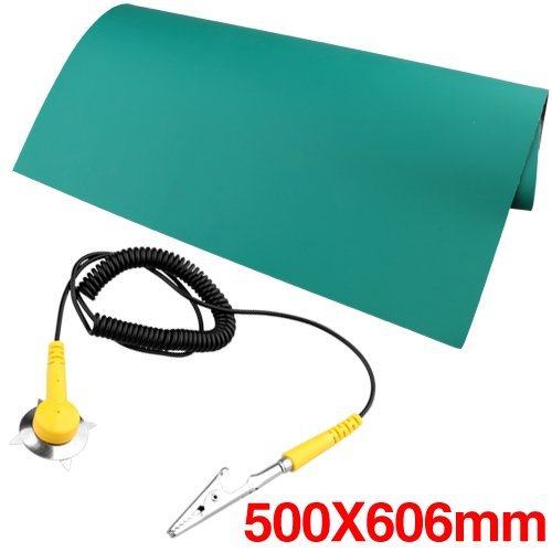 Green Desktop Antistatic ESD Grounding Mat 500x606mm+ Cord_虎窝淘