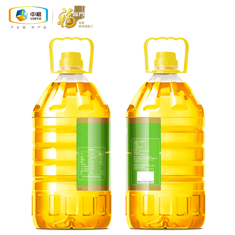 大桶装中粮福临门非转基因压榨玉米油家用食用油物理压榨5.436L_虎窝淘