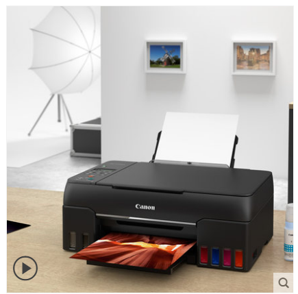 佳能G680/g580彩色喷墨六色照片打印小型家用办公无线wifi一体机_虎窝淘