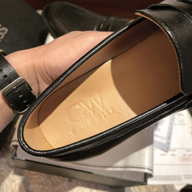 CANO/WISS loafers men's genuine leather shoes British slip-on business ...