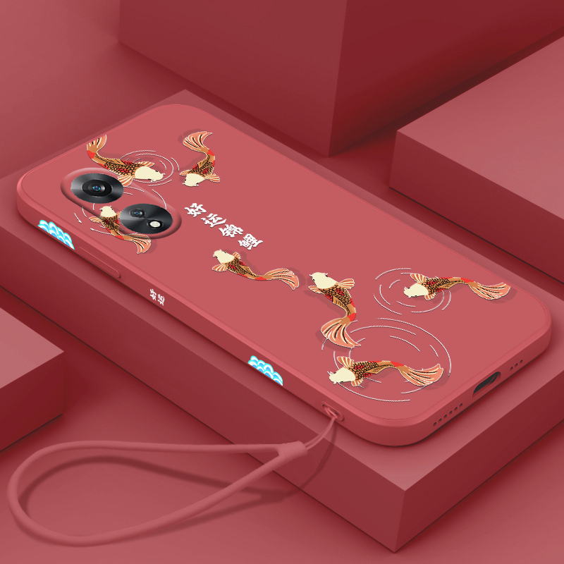新年适用于oppoa58手机壳PHJ110好运锦鲤2023红色A58兔年喜庆5g男女过年新款情侣软硅胶保护套全包防摔超薄_虎窝淘