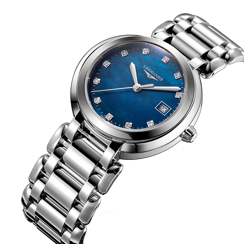 Longines浪琴瑞士手表心月系列时尚优雅石英女表L8.110.4.98.6_虎窝淘