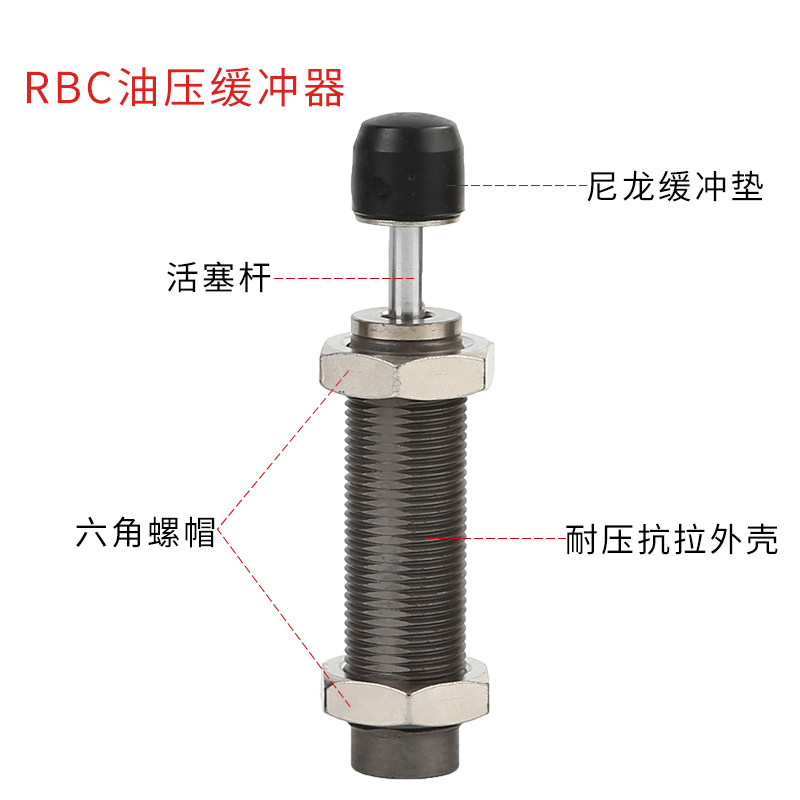 气动油压液压缓冲器rb0604阻尼减震器弹簧缓冲rbc1412旋转气缸08_虎窝淘