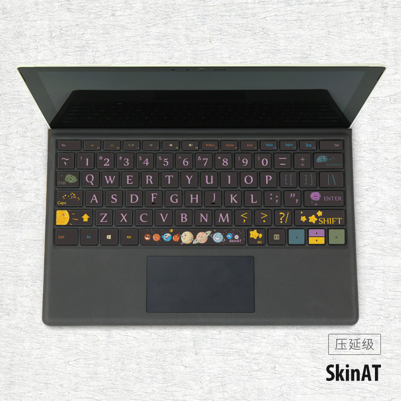 SkinAT适用于Surface Pro 8键盘膜平板电脑键盘彩膜微软键盘贴纸Surface Laptop 4键盘贴纸 Book 3键盘膜_虎窝淘