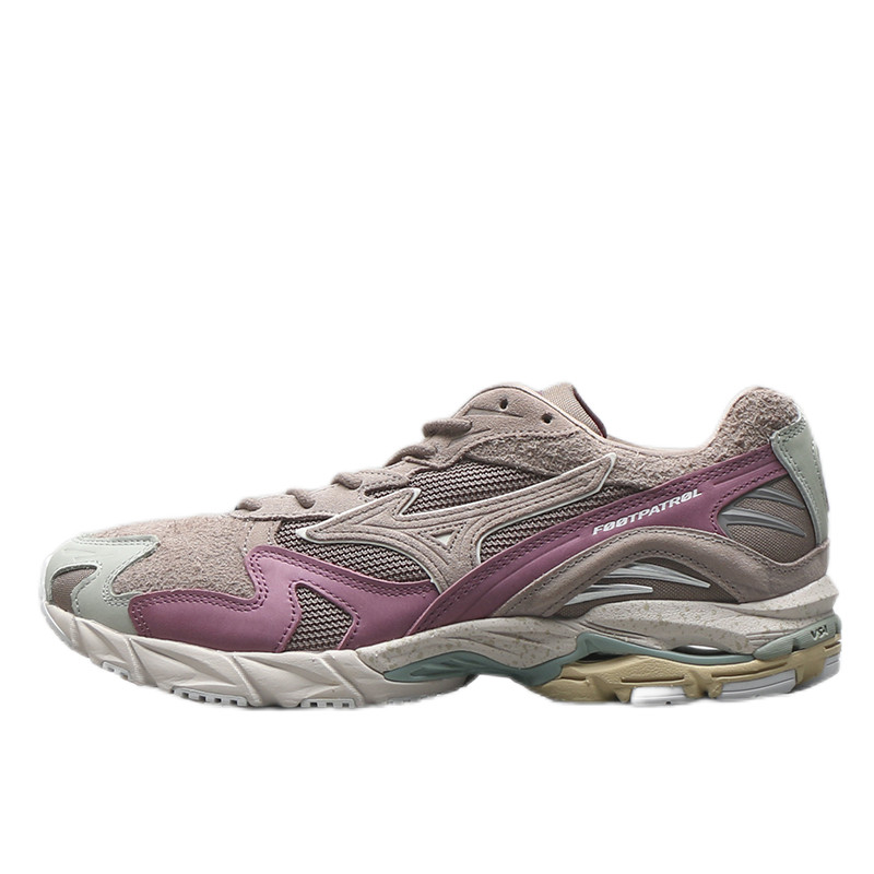 烽火 FOOTPATROL x MIZUNO WAVE RIDER 10联名跑步鞋 D1GD222201_虎窝淘