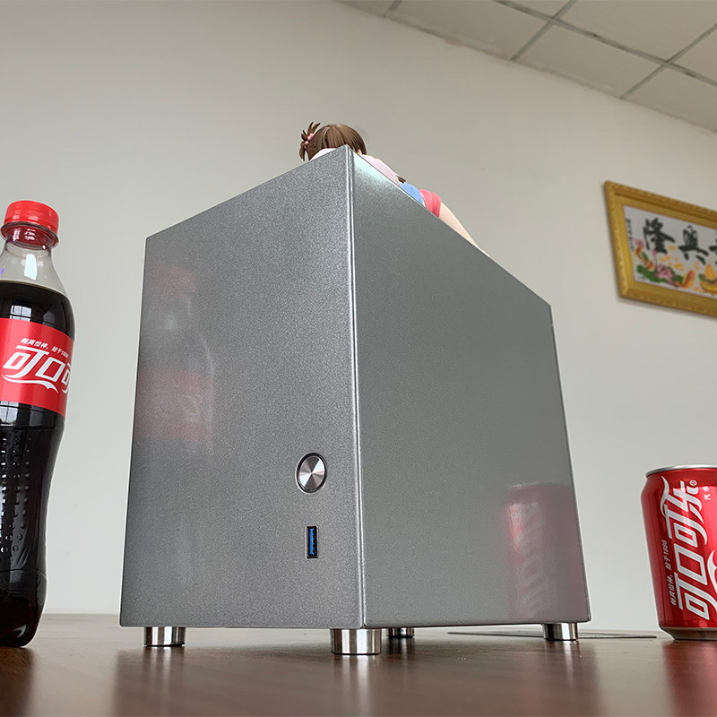 玩嘉铝行者ITX迷你全铝小机箱钢化玻璃侧透SFX电源便携式桌面MINI_虎窝淘