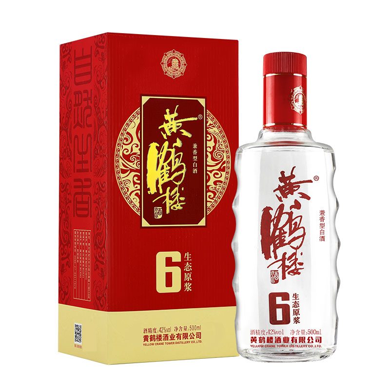 湖北武汉黄鹤楼酒生态原浆6 42度500ml兼香型国产白酒单瓶装_虎窝淘