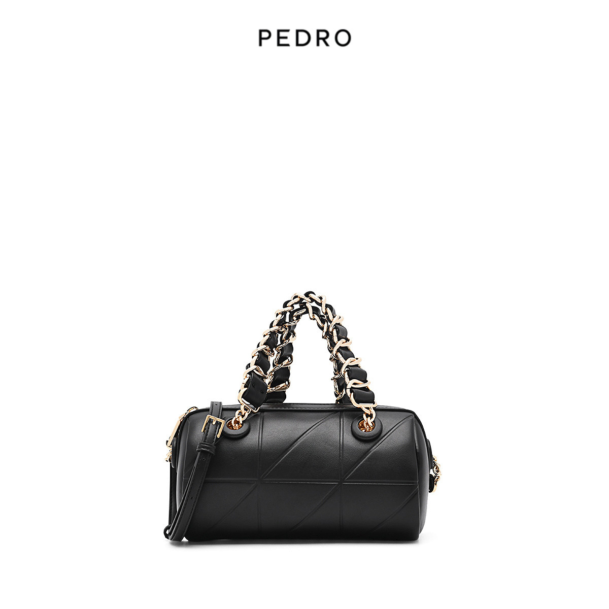 PEDRO迷你波士顿包春季女包拉链圆筒斜挎包PW2-65060005_虎窝淘