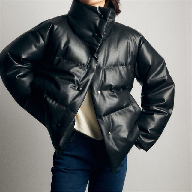 Haining leather cotton leather bread, down jacket 2024 Winter new ...