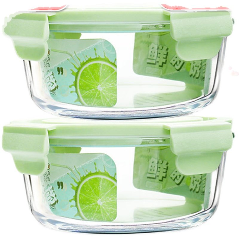 microwave oven lunch box glass food storage container sealed_虎窝淘