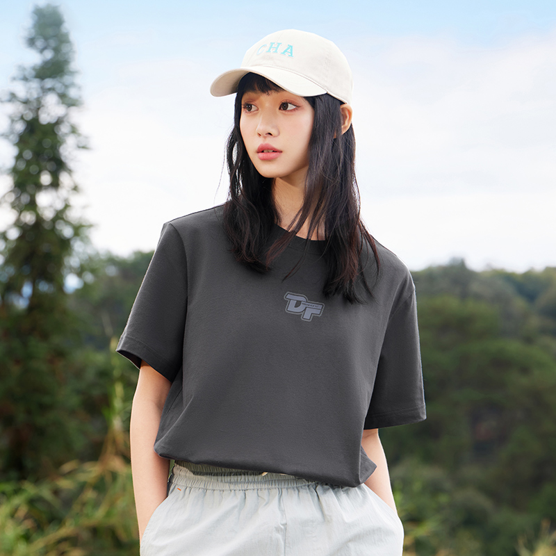 361运动t恤男士2023夏季新款圆领宽松休闲情侣款短T印花短袖男_虎窝淘