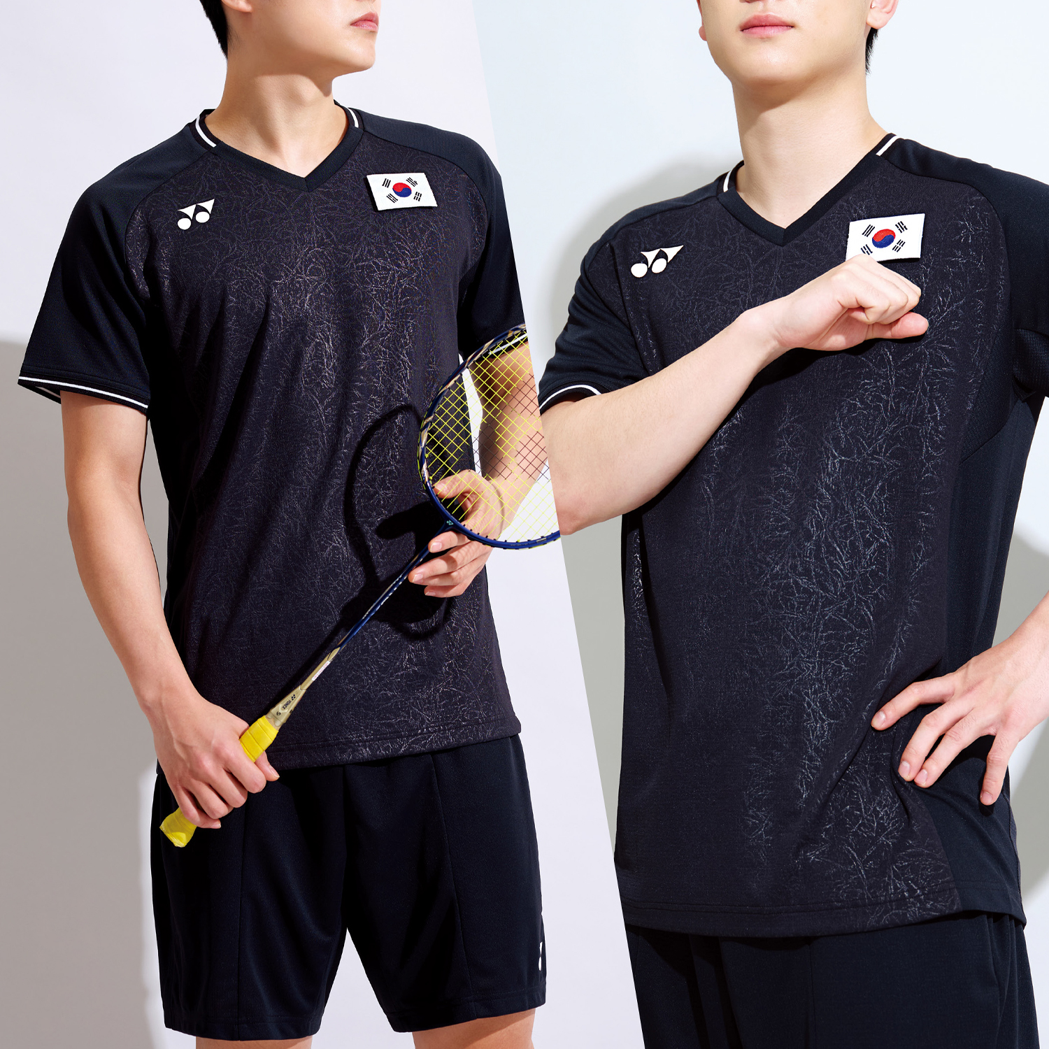 23春夏韩国大赛服YONEX尤尼克斯YY羽毛球服男女短袖吸汗速干套装1_虎窝淘