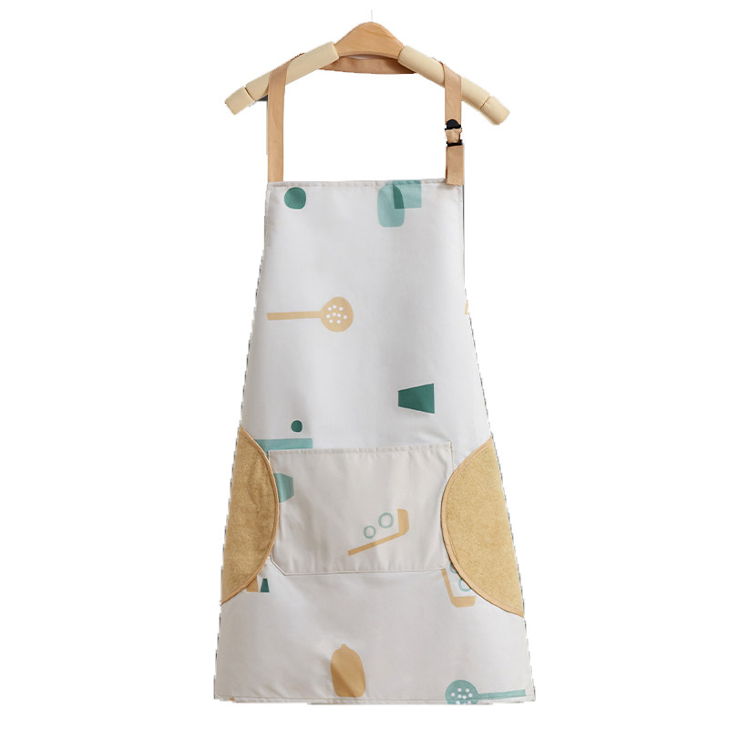 围裙家用厨房家务做饭防水防油可爱日式女新款轻便透气围裙定制_虎窝淘