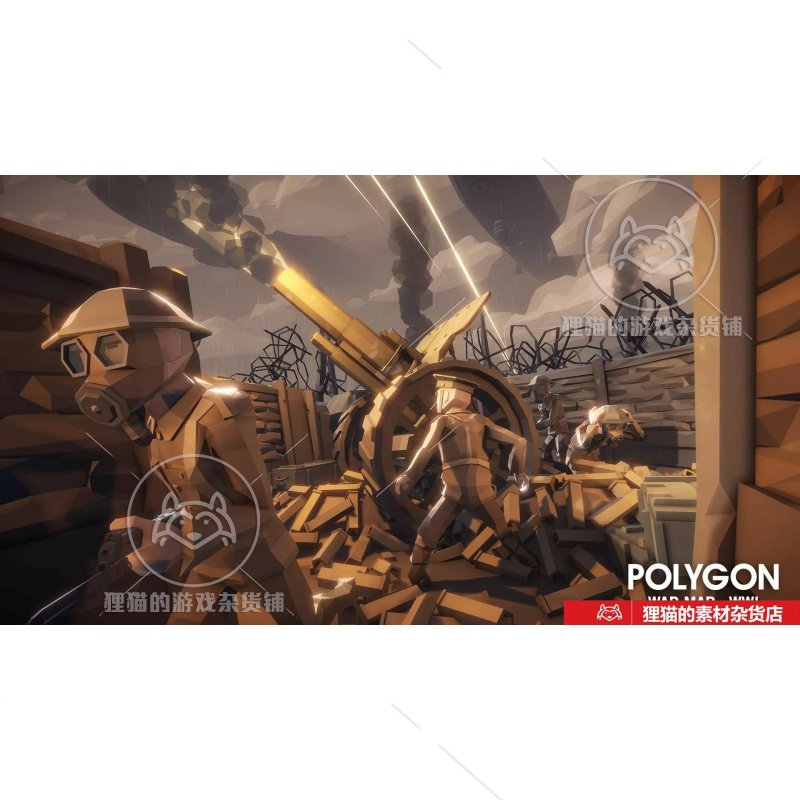 Unity POLYGON War Map WWI Low Poly 3D Art by Synty 1.0.2包更_虎窝淘