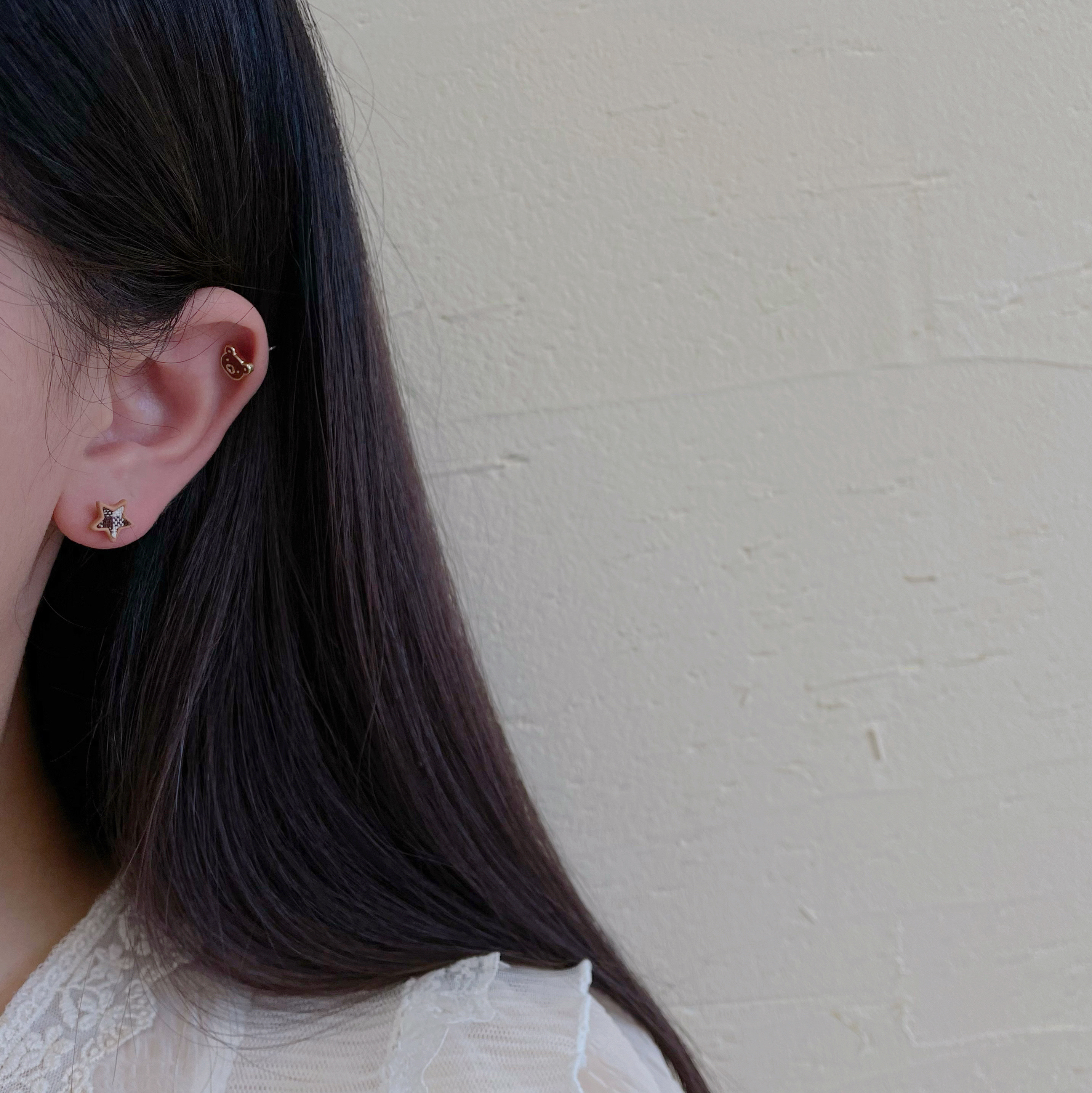 S925纯银针可爱耳钉套装2021年新款潮ins风小巧精致甜美学生耳环_虎窝淘