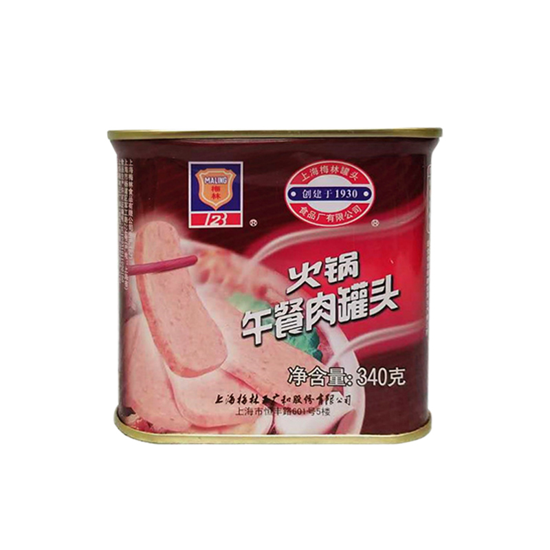 梅林火锅午餐肉罐头340g*24罐火锅麻辣烫猪肉罐头江浙沪皖包邮_虎窝淘