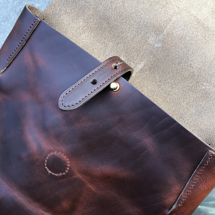 L Stricklin中国总代美国手工Horween CXL牛皮磁扣双肩背包_虎窝淘